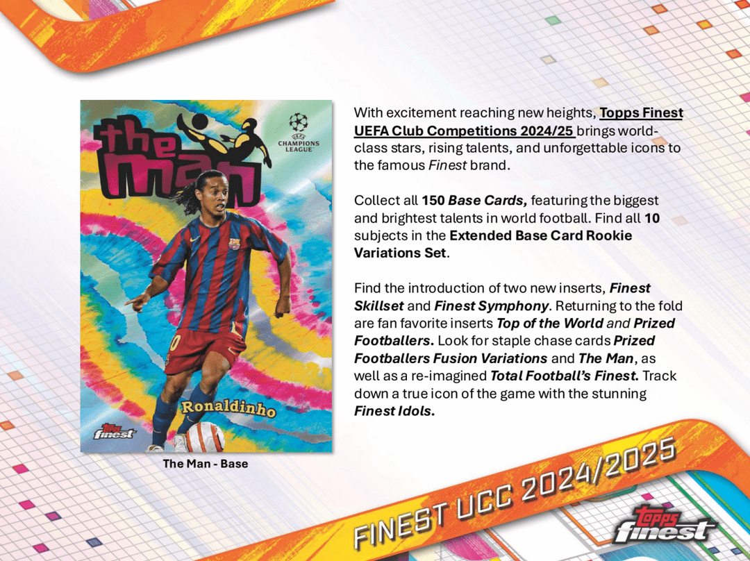 2024/25 Topps Finest UCC Soccer Hobby Box - underpaidcollectibles