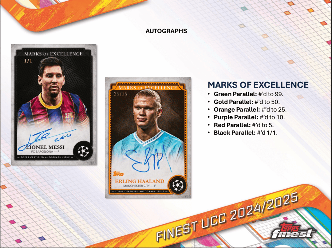 2024/25 Topps Finest UCC Soccer Hobby Box - underpaidcollectibles